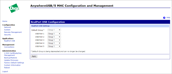 Configure groups