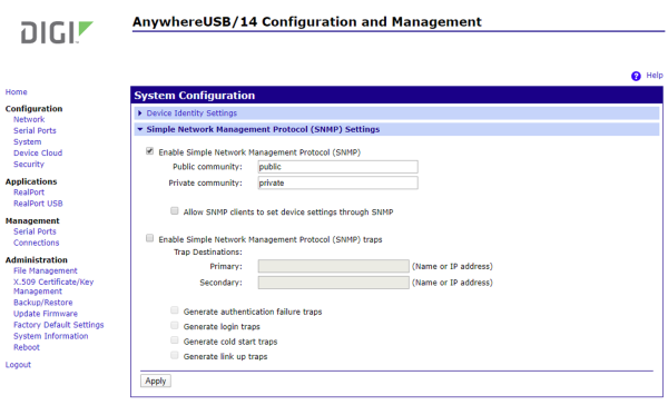 Configure SNMP