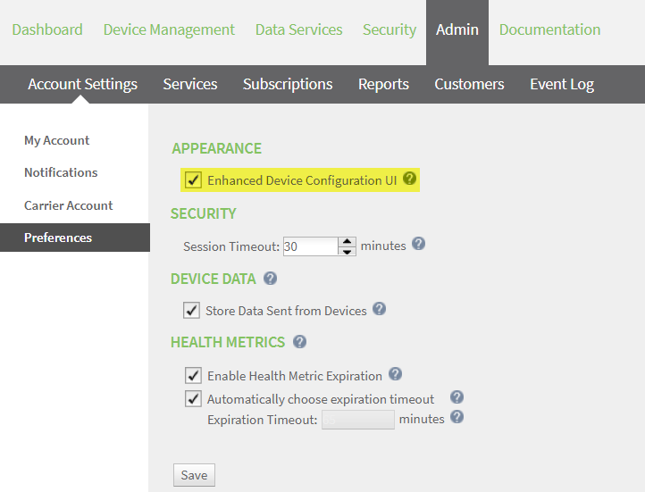 Configure the appearance of device configuration views
