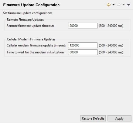 Set firmware update preferences