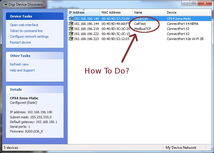 Add a Device Name to Digi Device Discovery