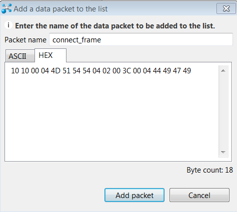 Send a connect packet