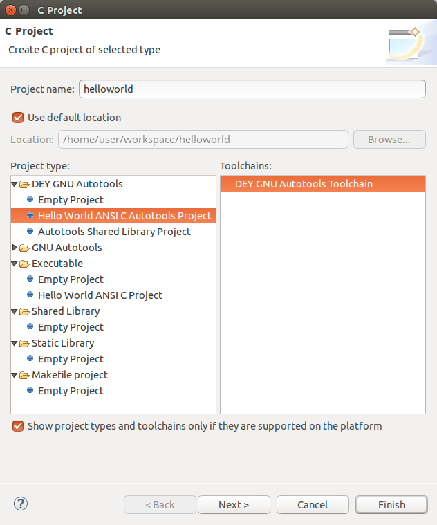 Create an Autotools project