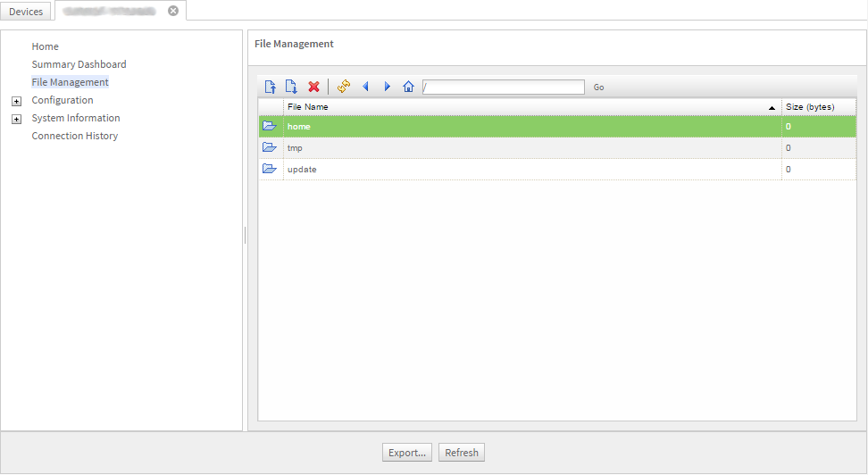 Access the filesystem