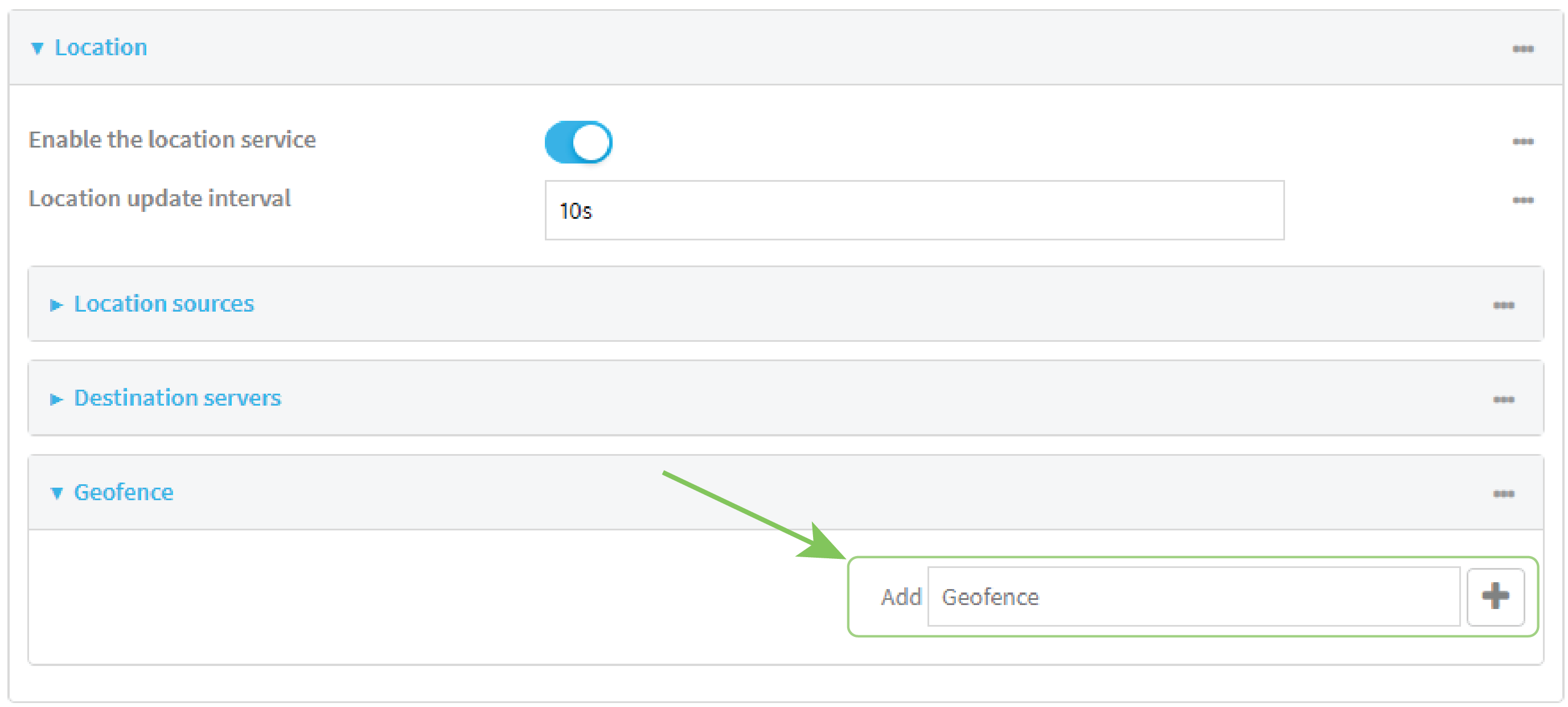 Configure geofencing