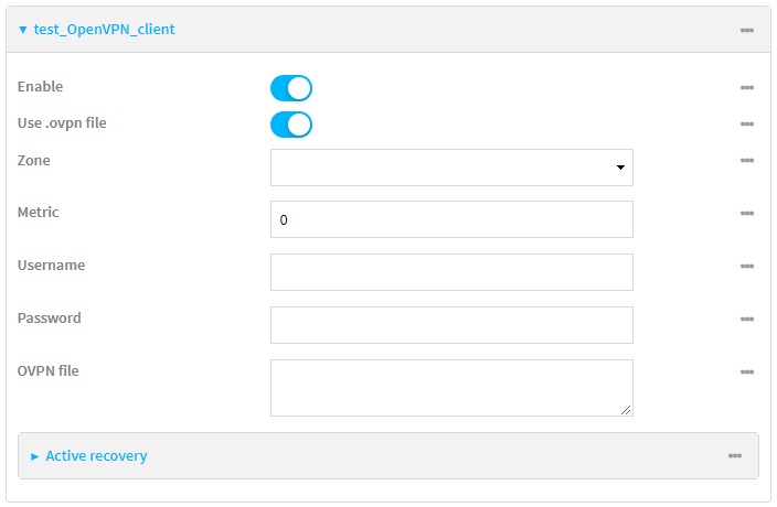 Configure an OpenVPN client by using an .ovpn file