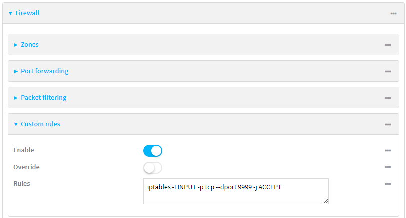 Example: Configure a custom port to listen for incoming socket connections