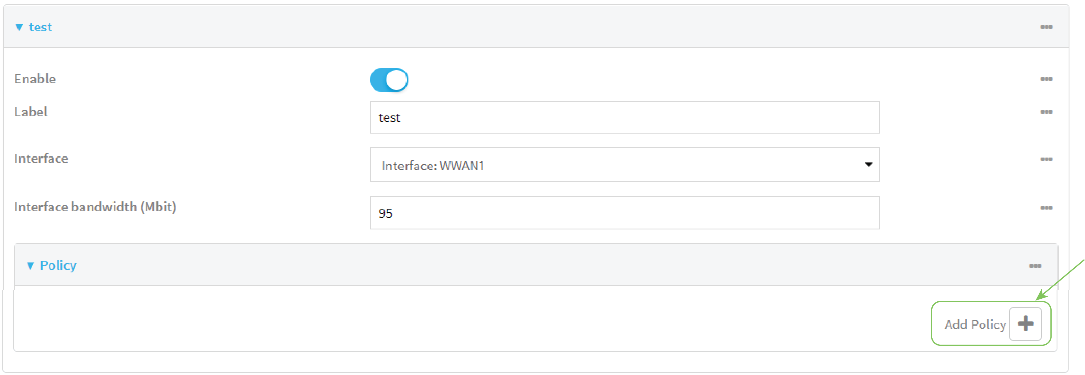 Configure Quality of Service options