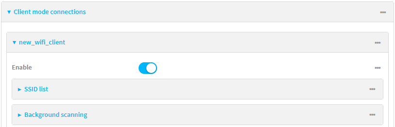Configure a Wi-Fi client and add client networks