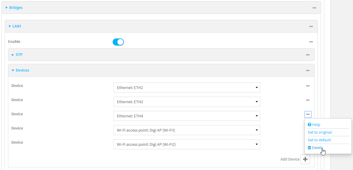 Add an Ethernet port to the default hotspot