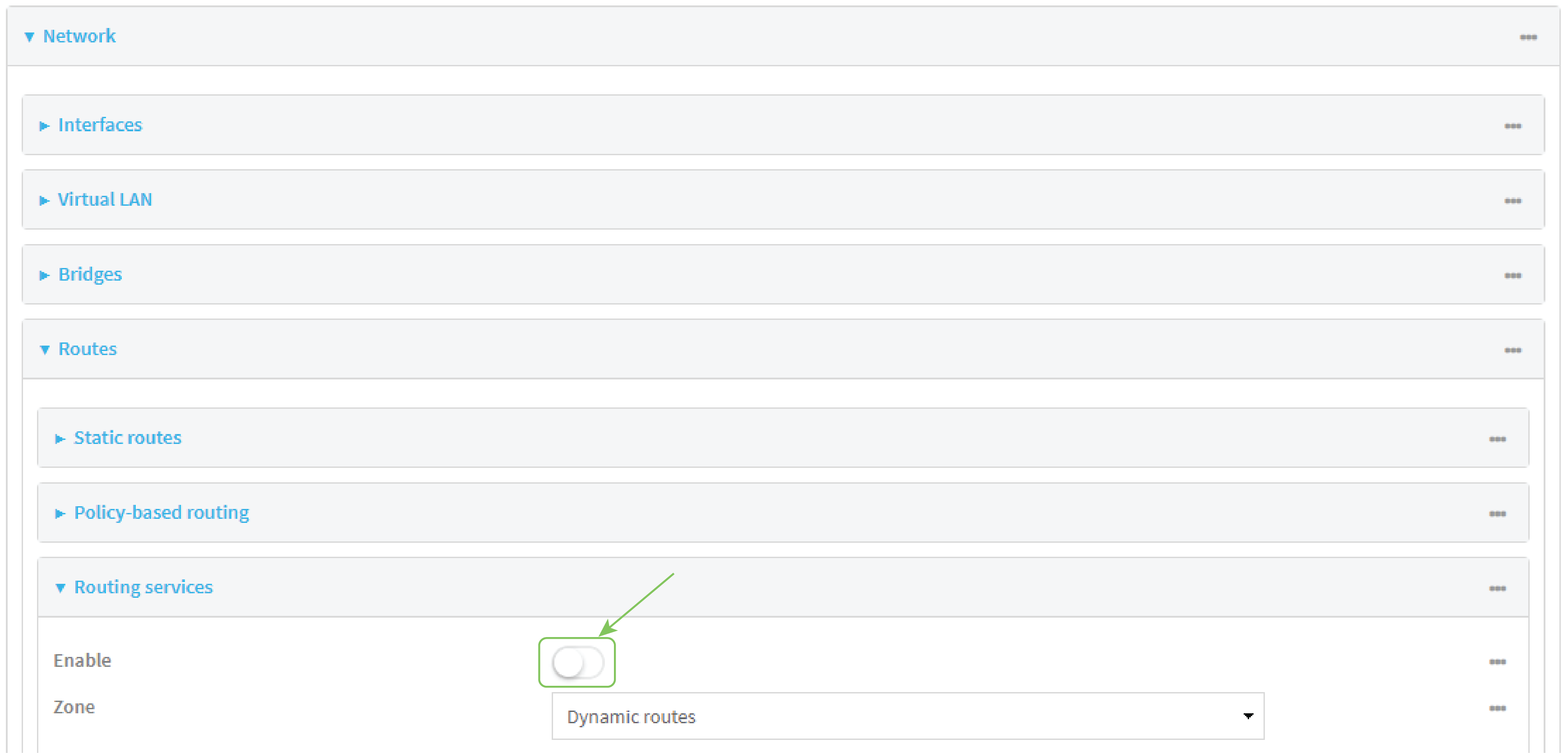 Configure routing services