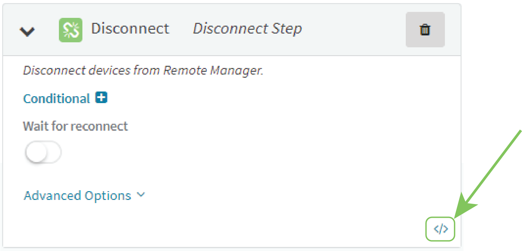Disconnect step
