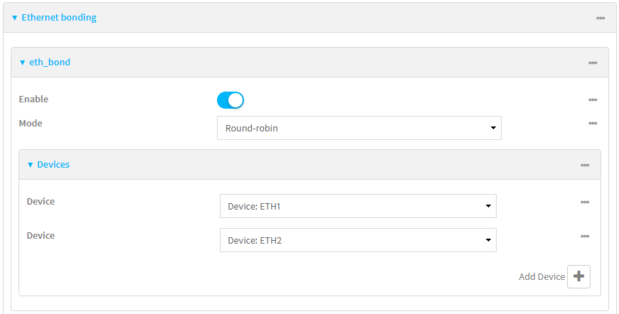 Ethernet network bonding
