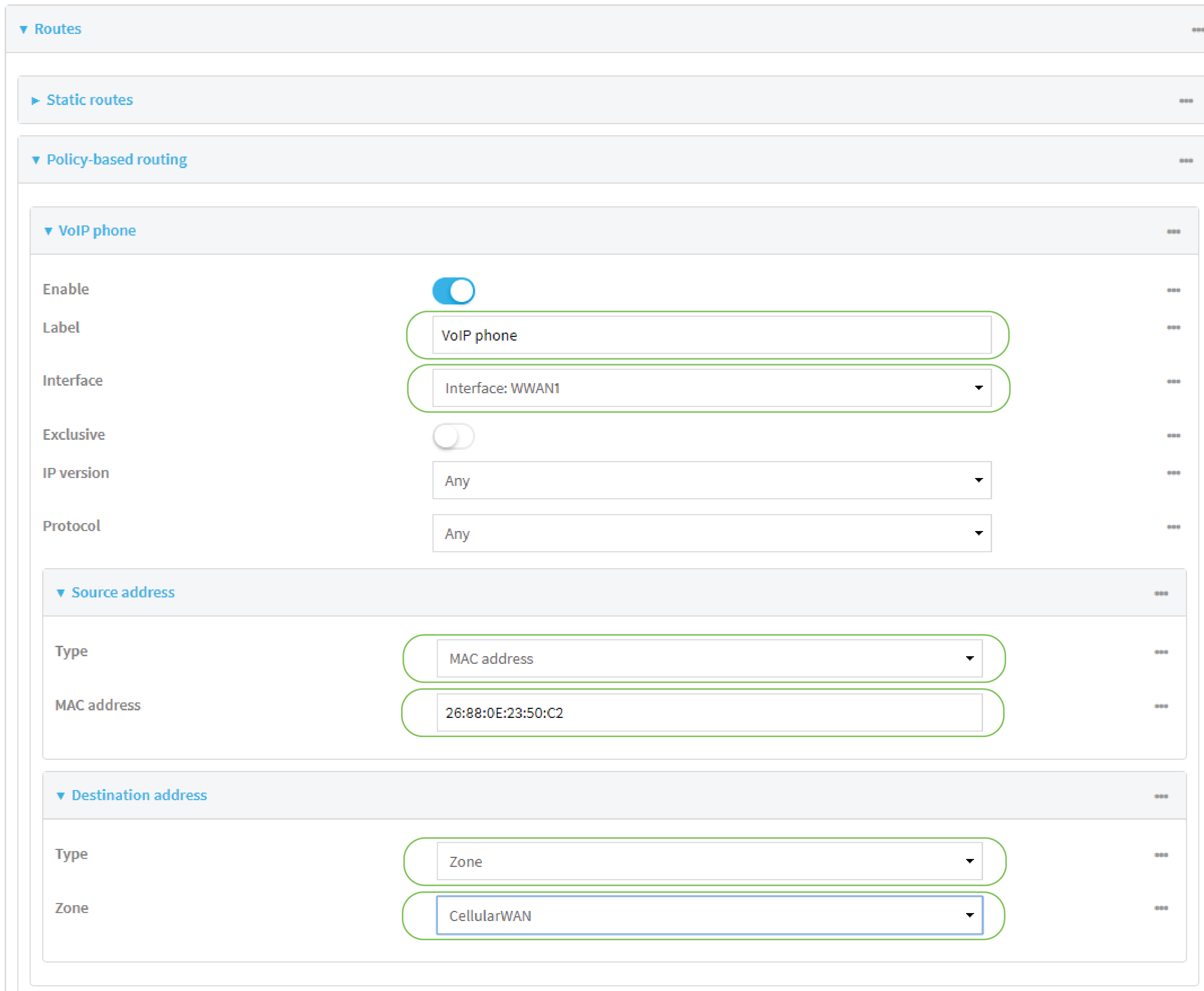 Example: Route traffic to a specific WAN interface based on the client ...