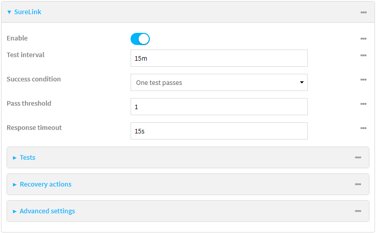 Configure the device to reboot when a failure is detected