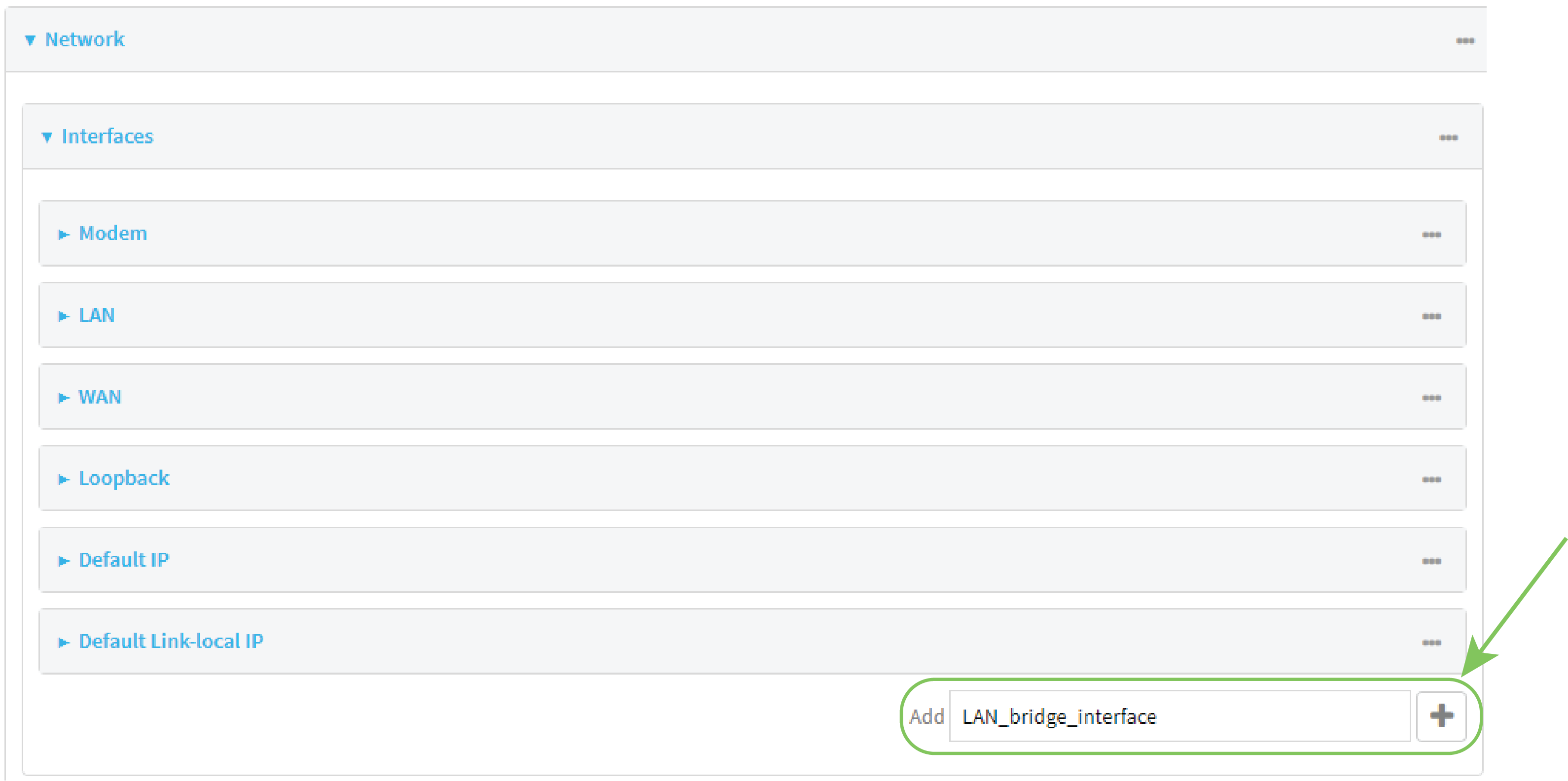 Create a bridge that includes the WAN/ETH1 port