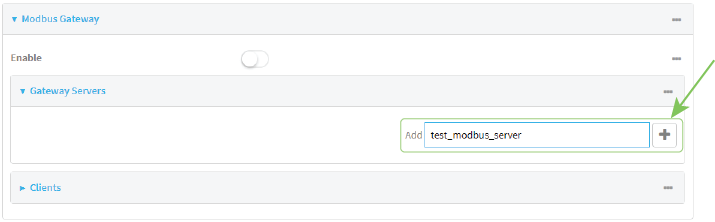 Configure the Modbus gateway