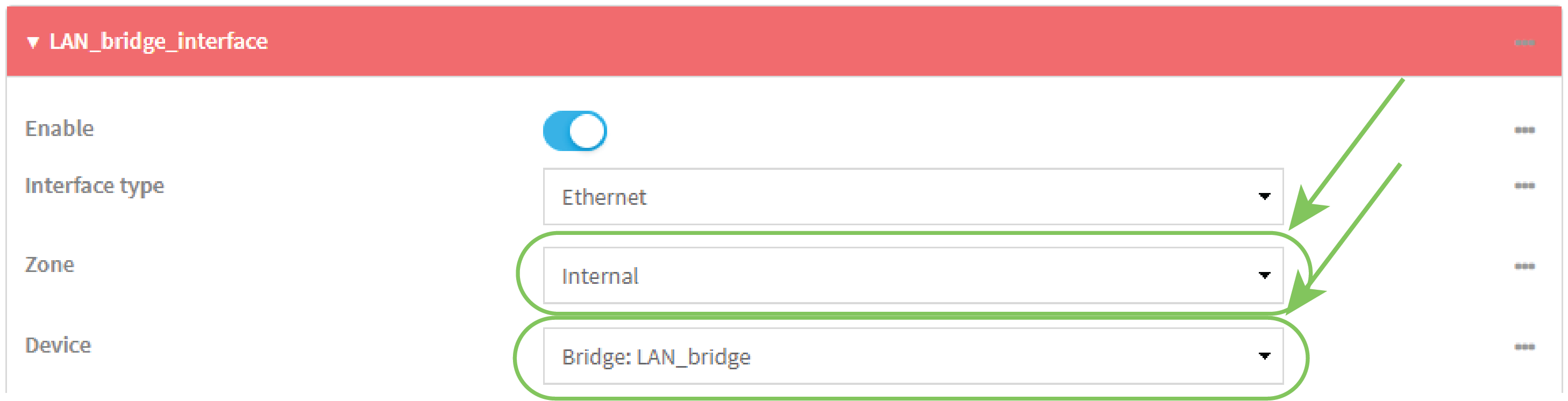 Create a bridge that includes the WAN/ETH1 port