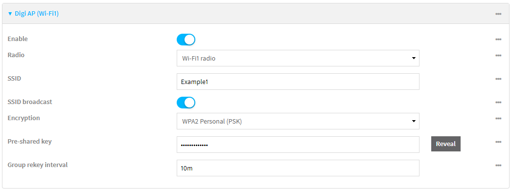 Example: Configure two LANs