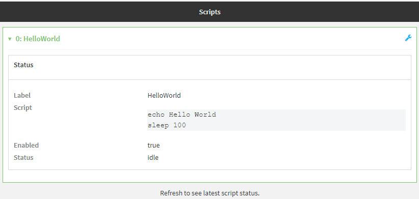 Show script information