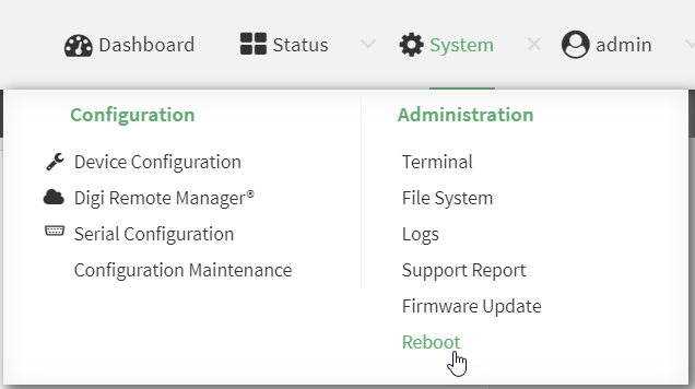 Reboot your IX10 device