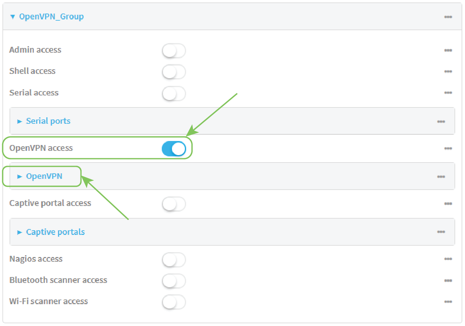 Configure an OpenVPN Authentication Group and User