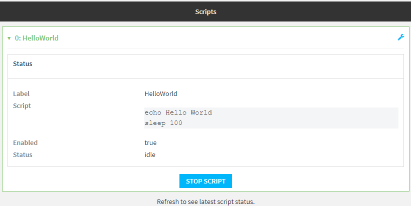Stop a script that is currently running