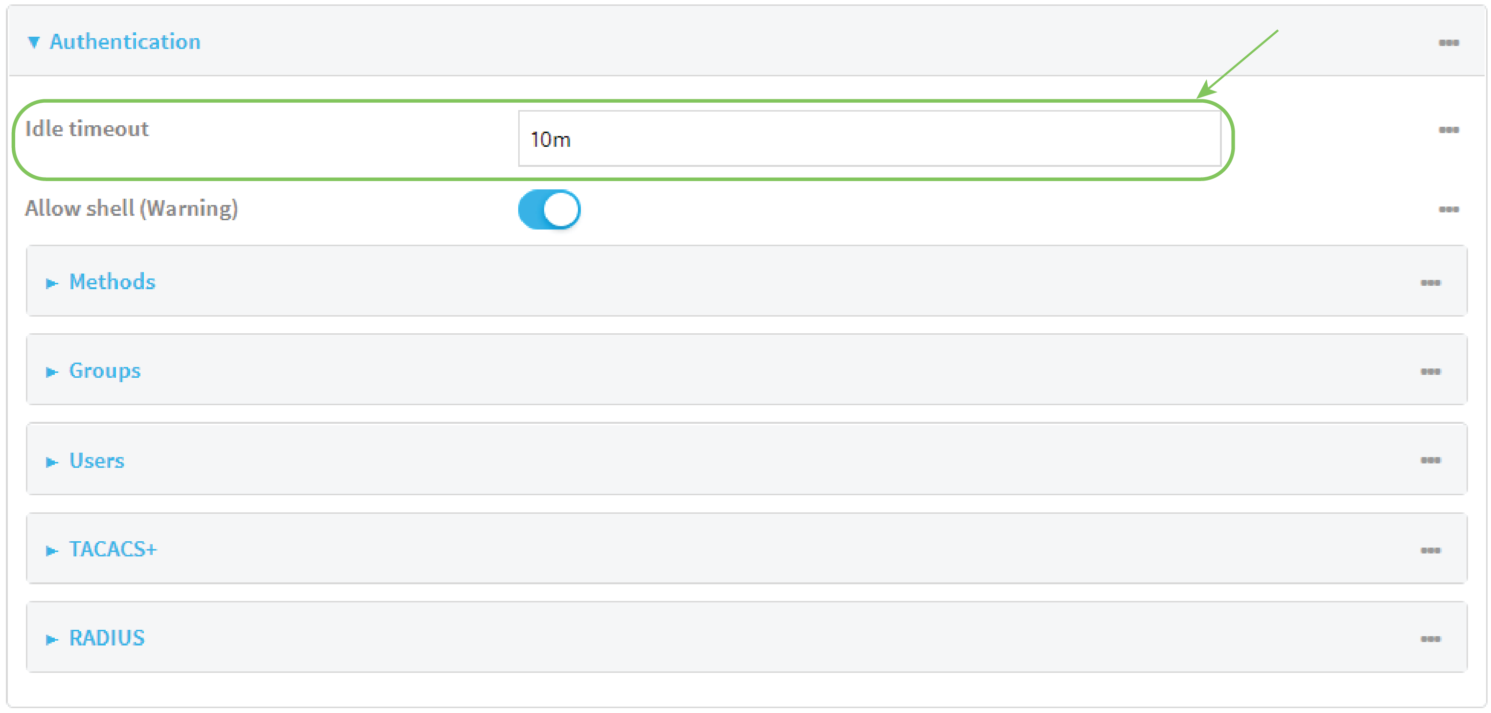 Set the idle timeout for Connect EZ users
