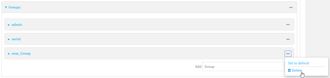 Delete an authentication group