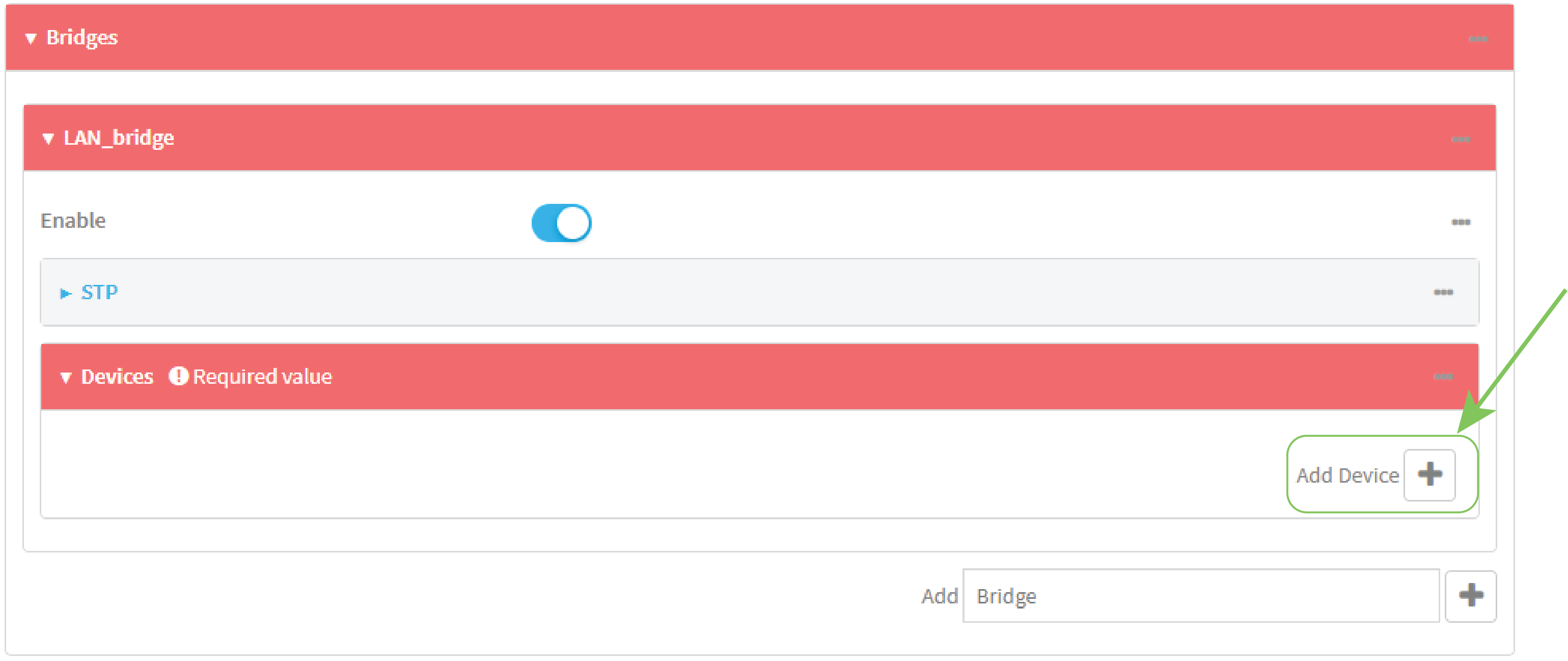 Create a bridge that includes the 2/WAN port