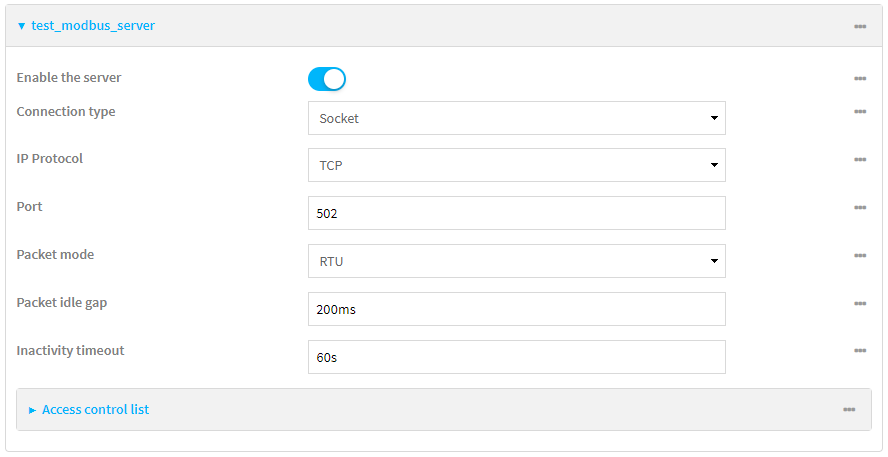 Configure the Modbus gateway