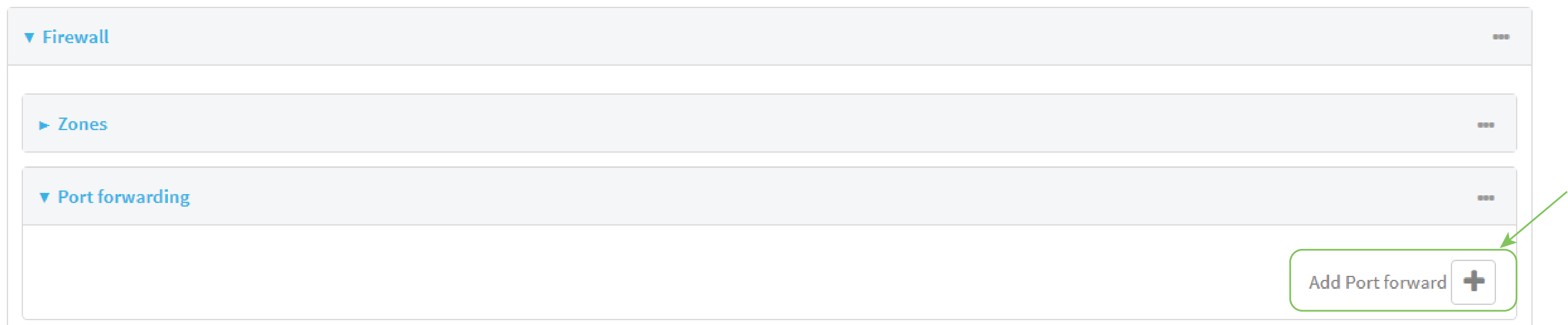 Configure port forwarding