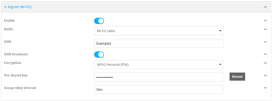 Example: Configure two LANs