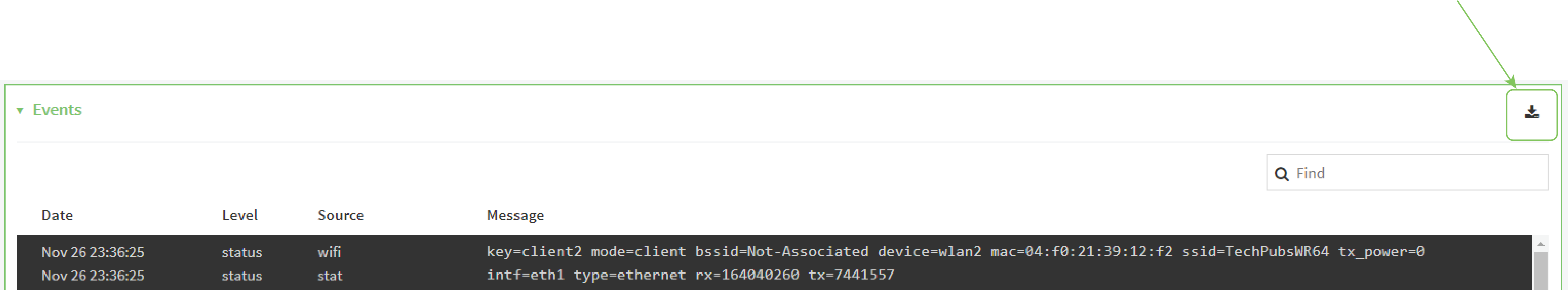 View system and event logs