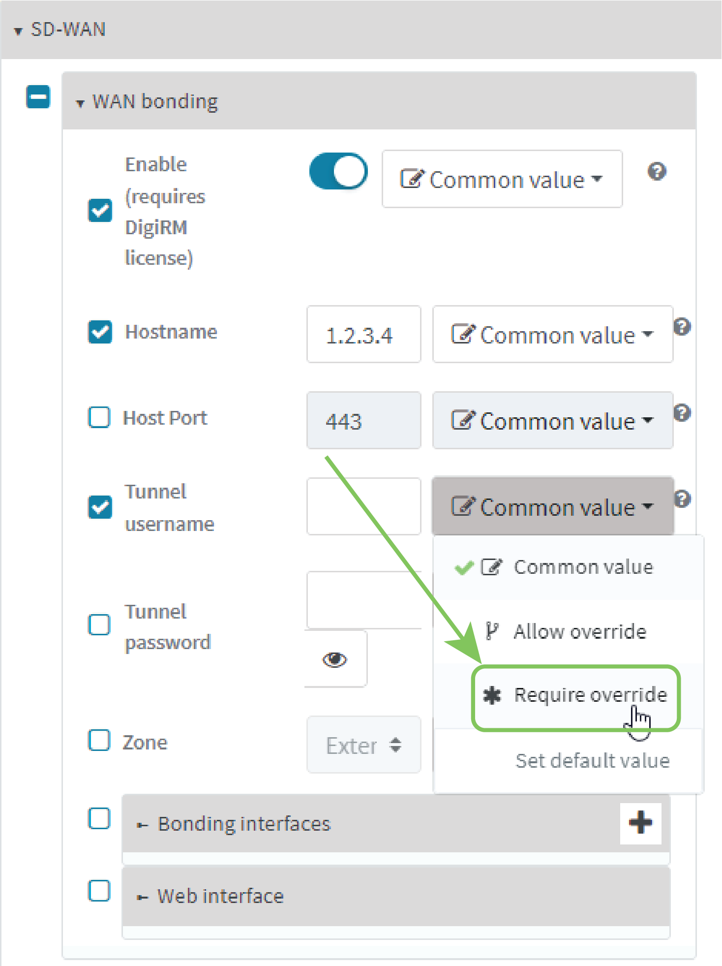 Use Digi Remote Manager to enable and configure WAN bonding on multiple ...