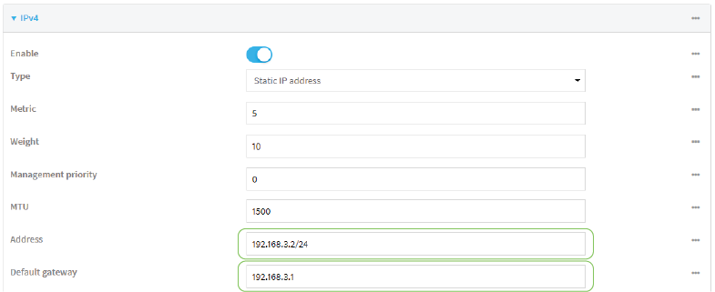 Example: VRRP/VRRP+ configuration