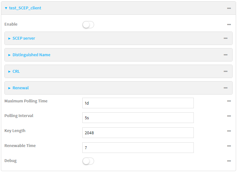 Configure a Simple Certificate Enrollment Protocol client