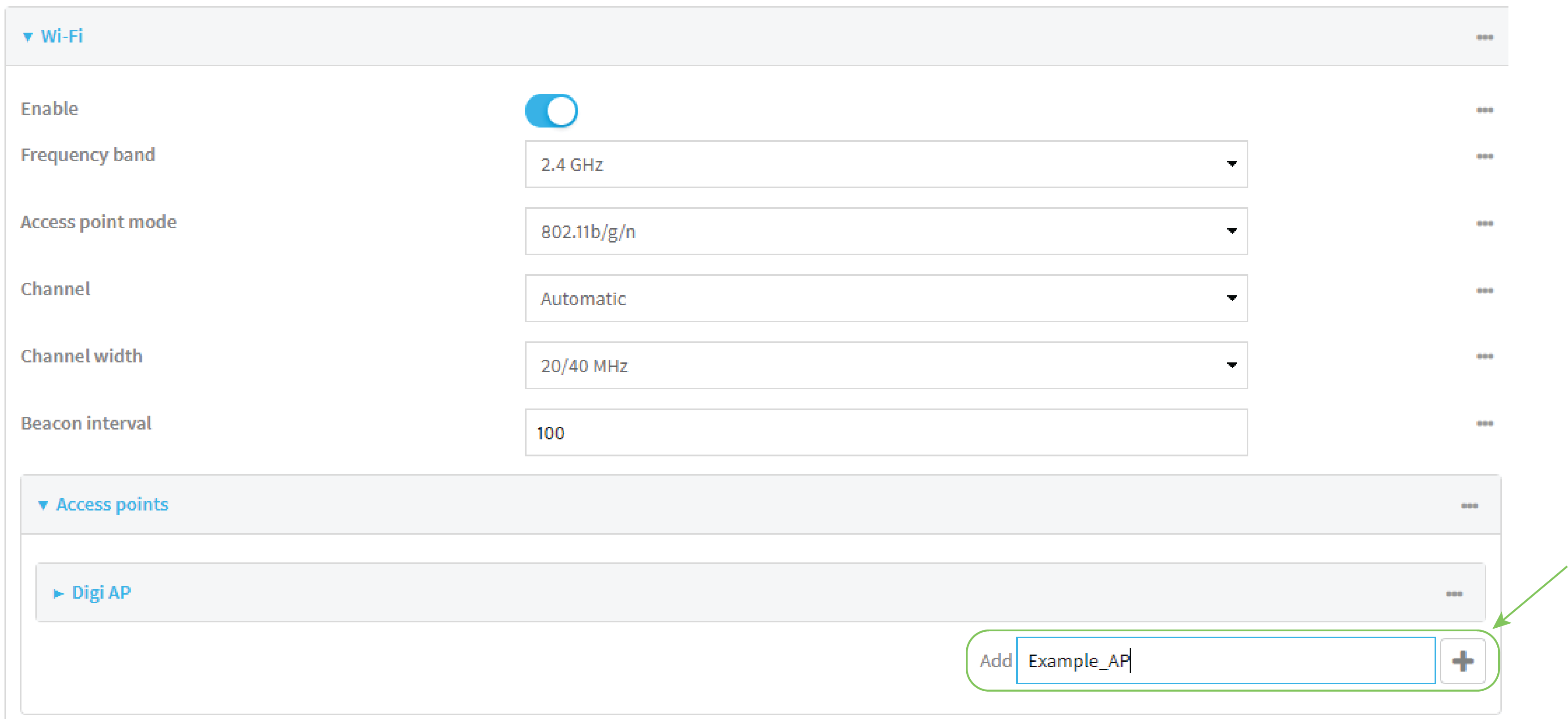 Example: Configure two LANs
