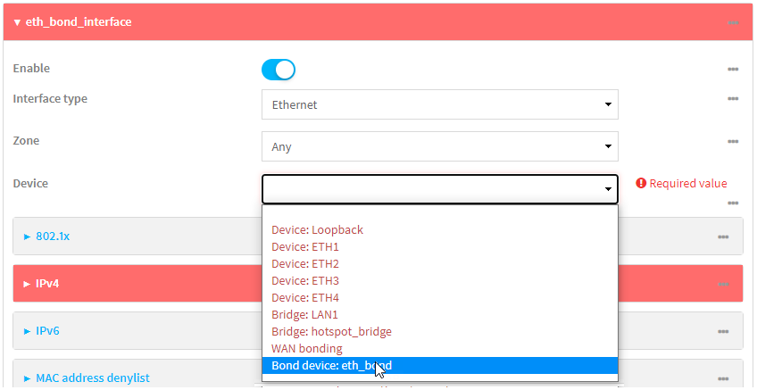 Ethernet network bonding