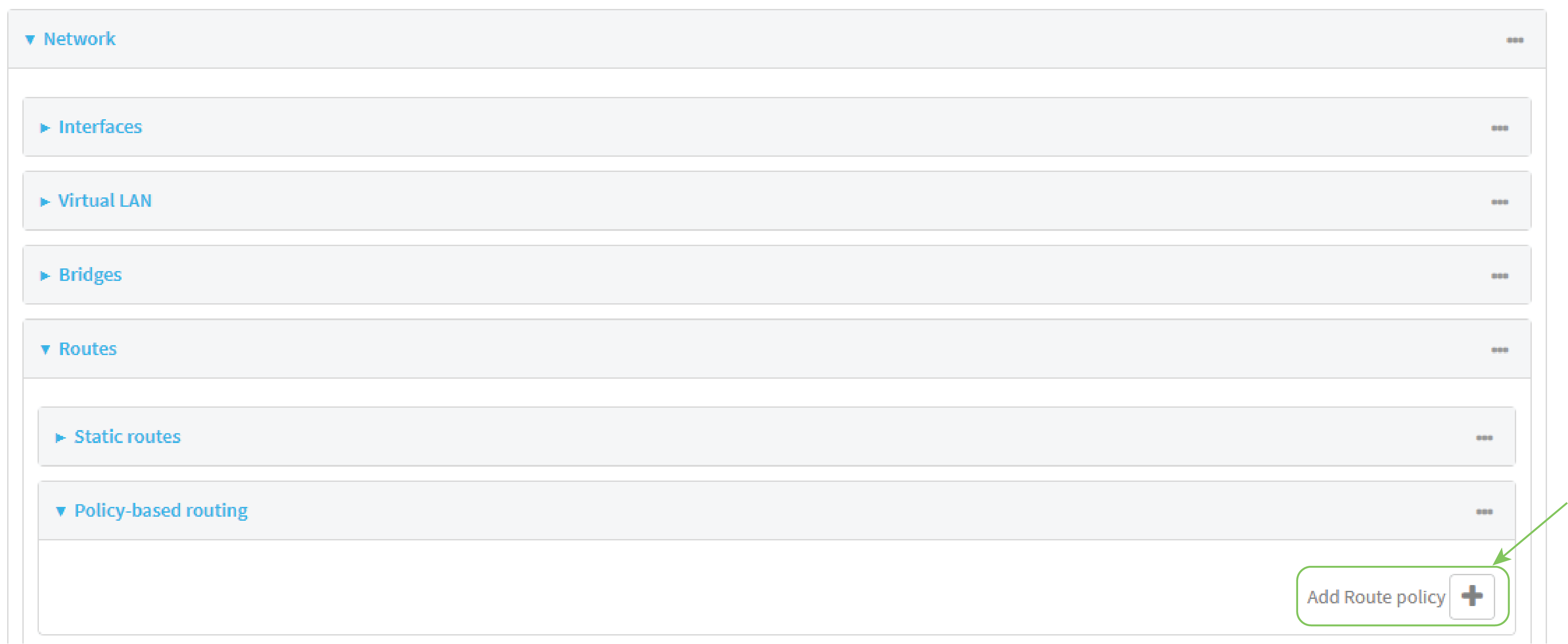 Example: Dual WAN policy-based routing