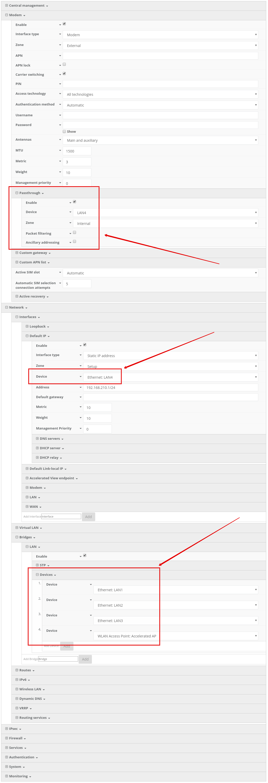 Lan Port With Ip Passthrough